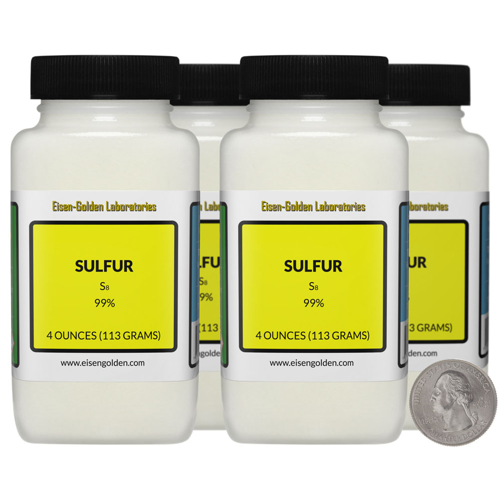 Sulfur 1 Pound 4 Bottles